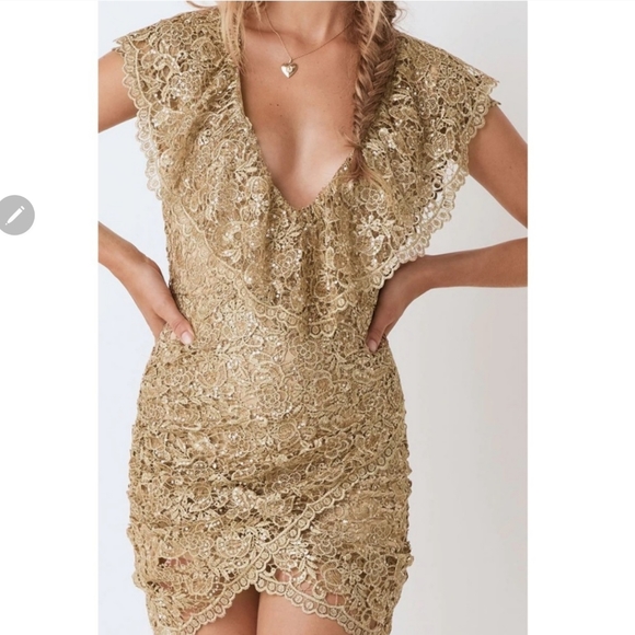 Spell | Dresses | Spell Nina Lace Sequin Shift Mini Dress | Poshmark